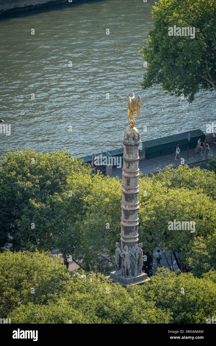 Paris, France - 06 28 2025: Detail view of The Palm Tree Fountain from ...