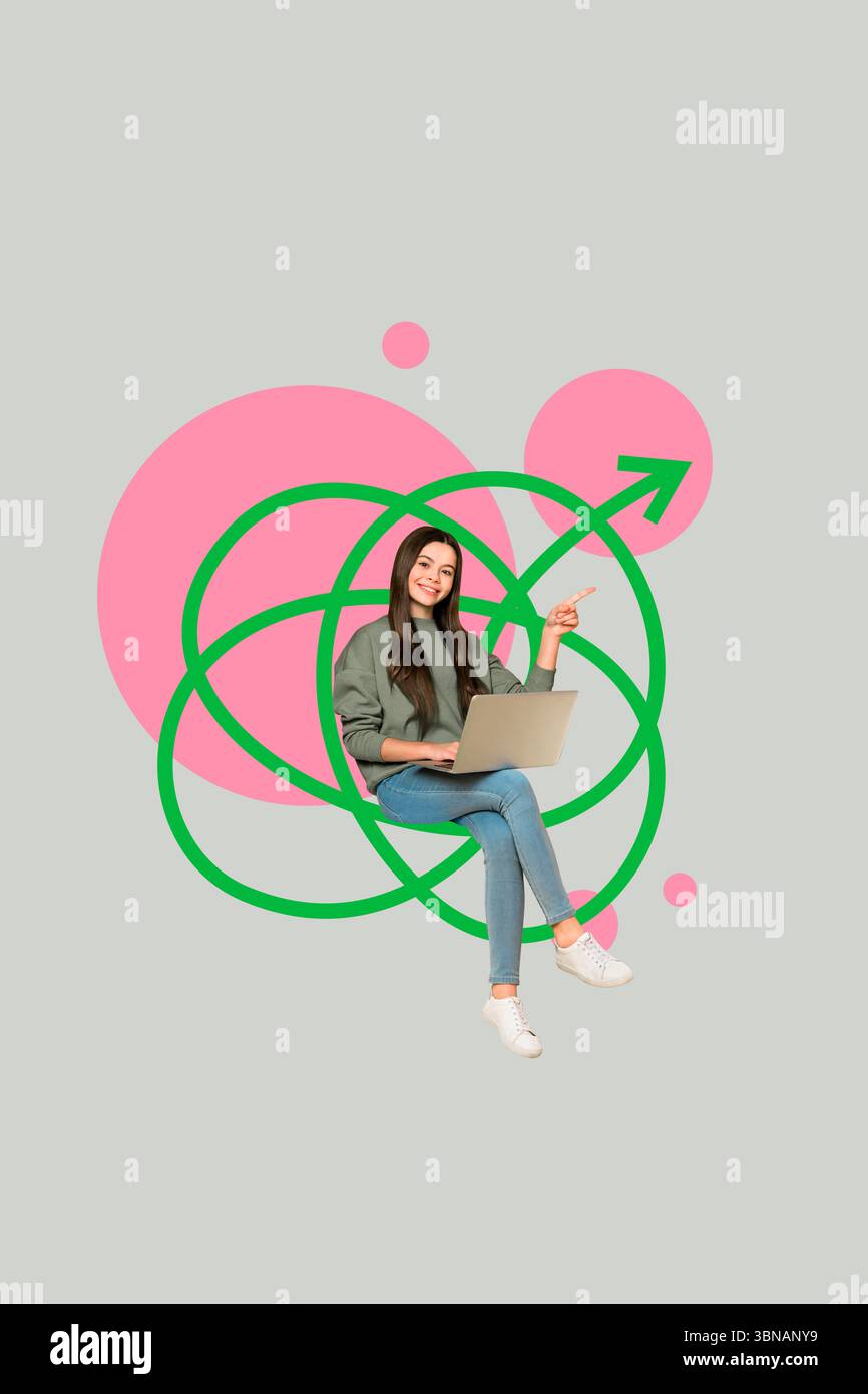 Collage of funny person navigating tangled lines symbolizing confusion ...