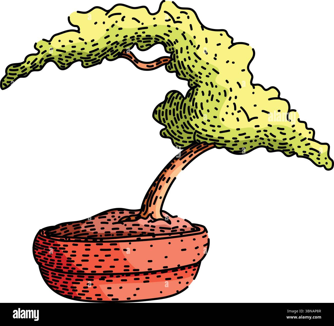 pruning bonzai tree sketch hand drawn vector Stock Vector Image & Art ...