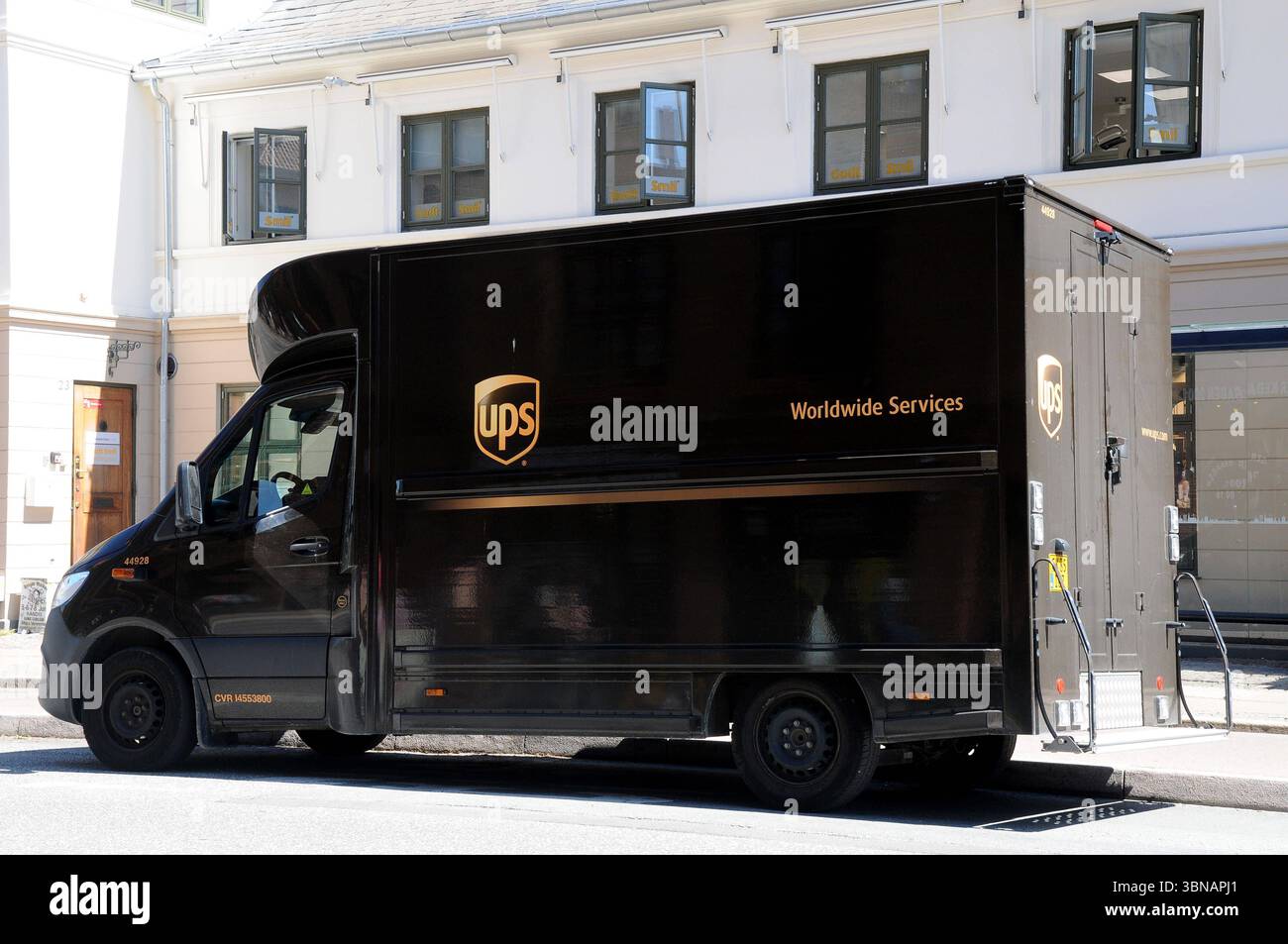 Copenhagen/ Denmark/01 JULY 2025/. ups worlwide service delivery van in ...