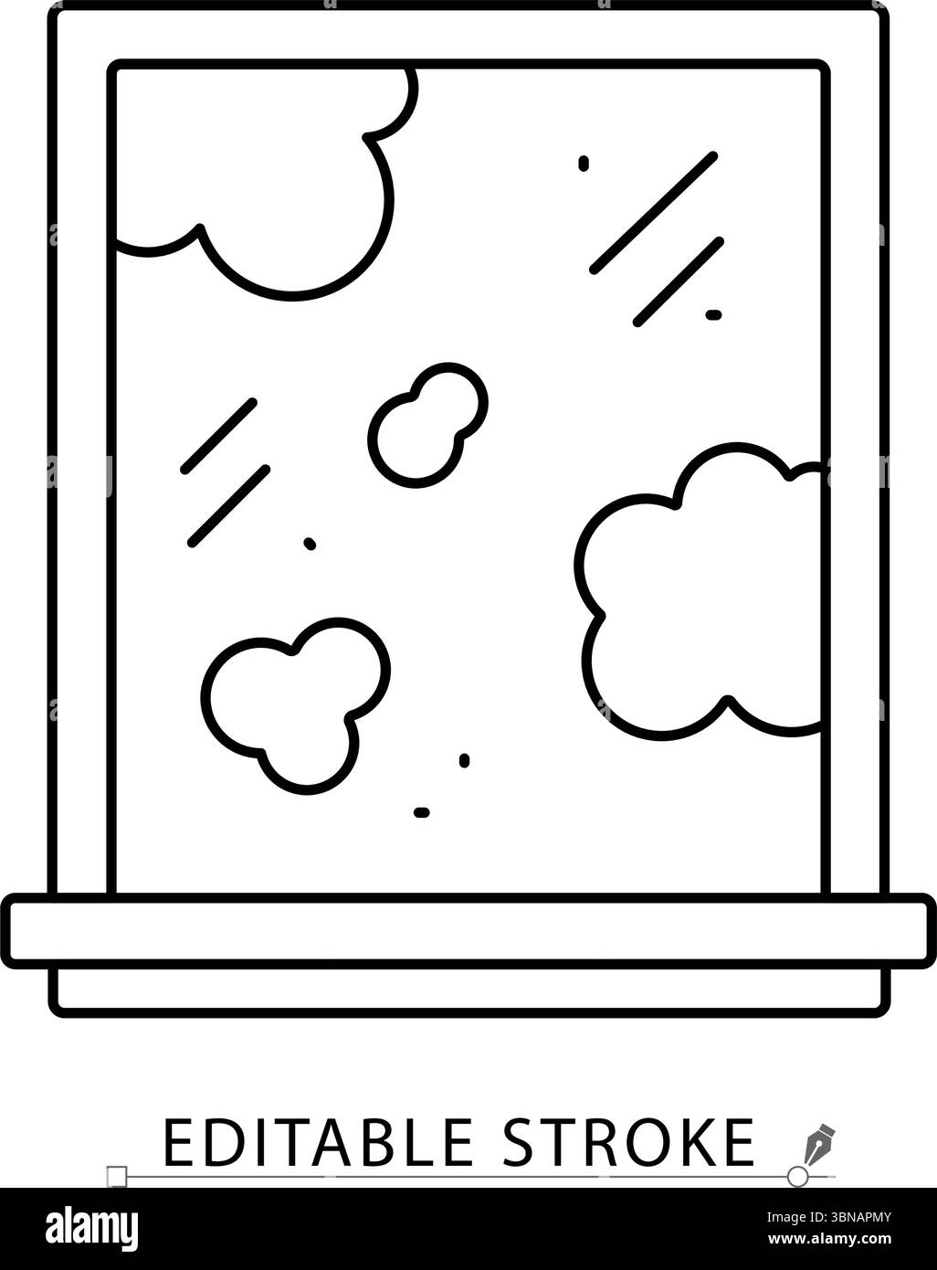 Dirty window icon in Stock Vector Images - Alamy