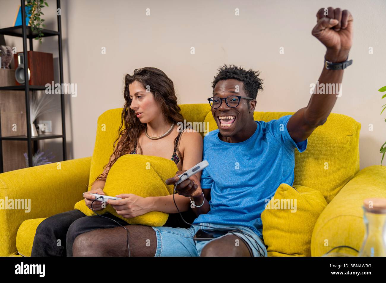 couple, gaming, winning, fun, happy, victory, success, together ...