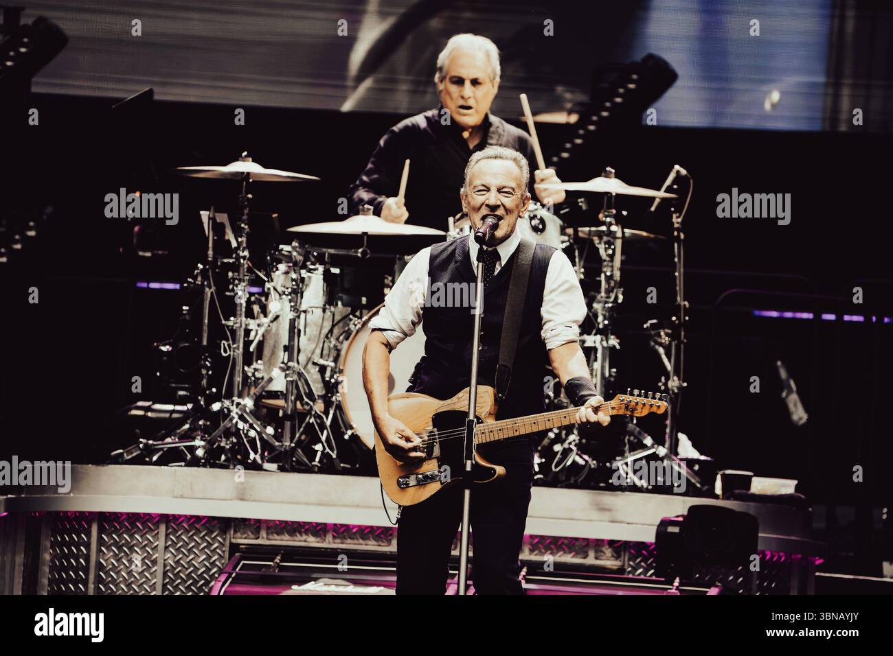Music Concert - Bruce Springsteen Bruce Springsteen on stage during ...