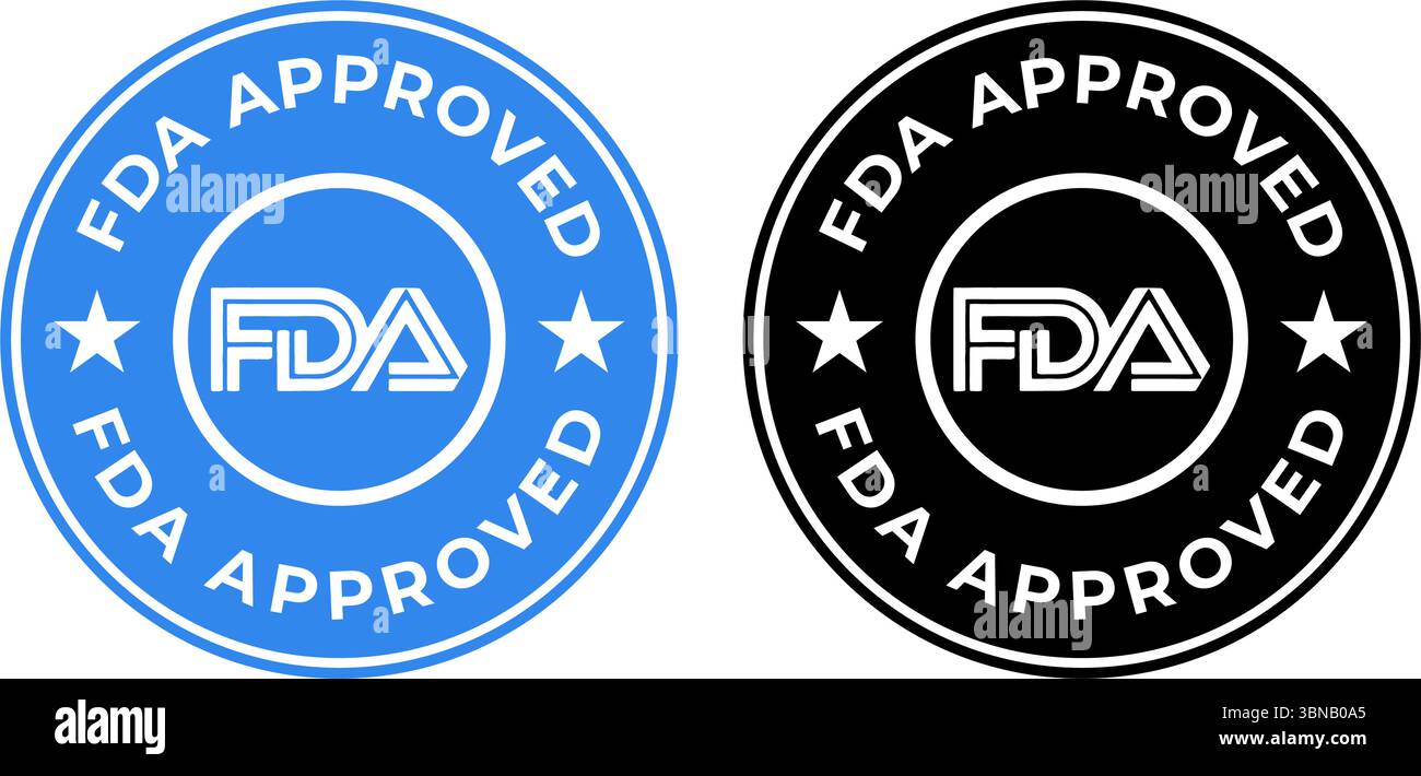 FDA-approved vector stamp, FDA-approved badge logo, FDA approved logo template illustration ...