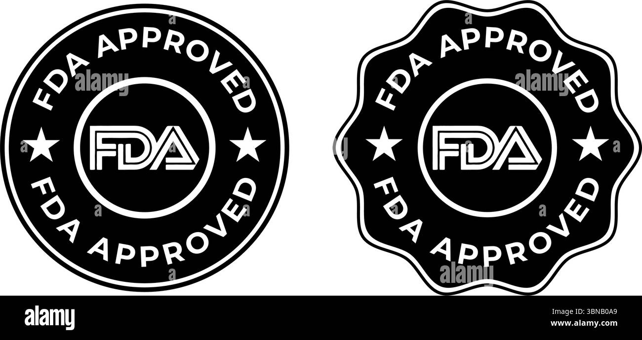 FDA-approved vector stamp, FDA-approved badge logo, FDA approved logo ...