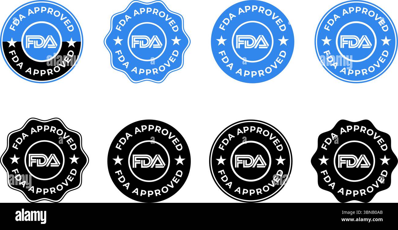 FDA-approved vector stamp, FDA-approved badge logo, FDA approved logo ...