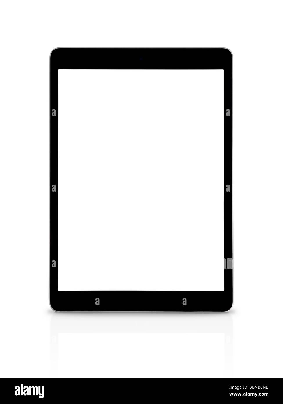Modern digital tablet with blank screen on white isolated background ...