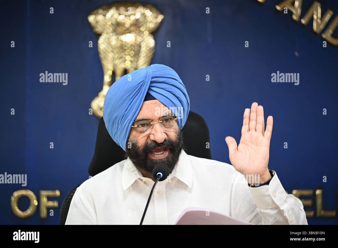 NEW DELHI, INDIA - JULY 1: Delhi Environment Minister Manjinder Singh ...