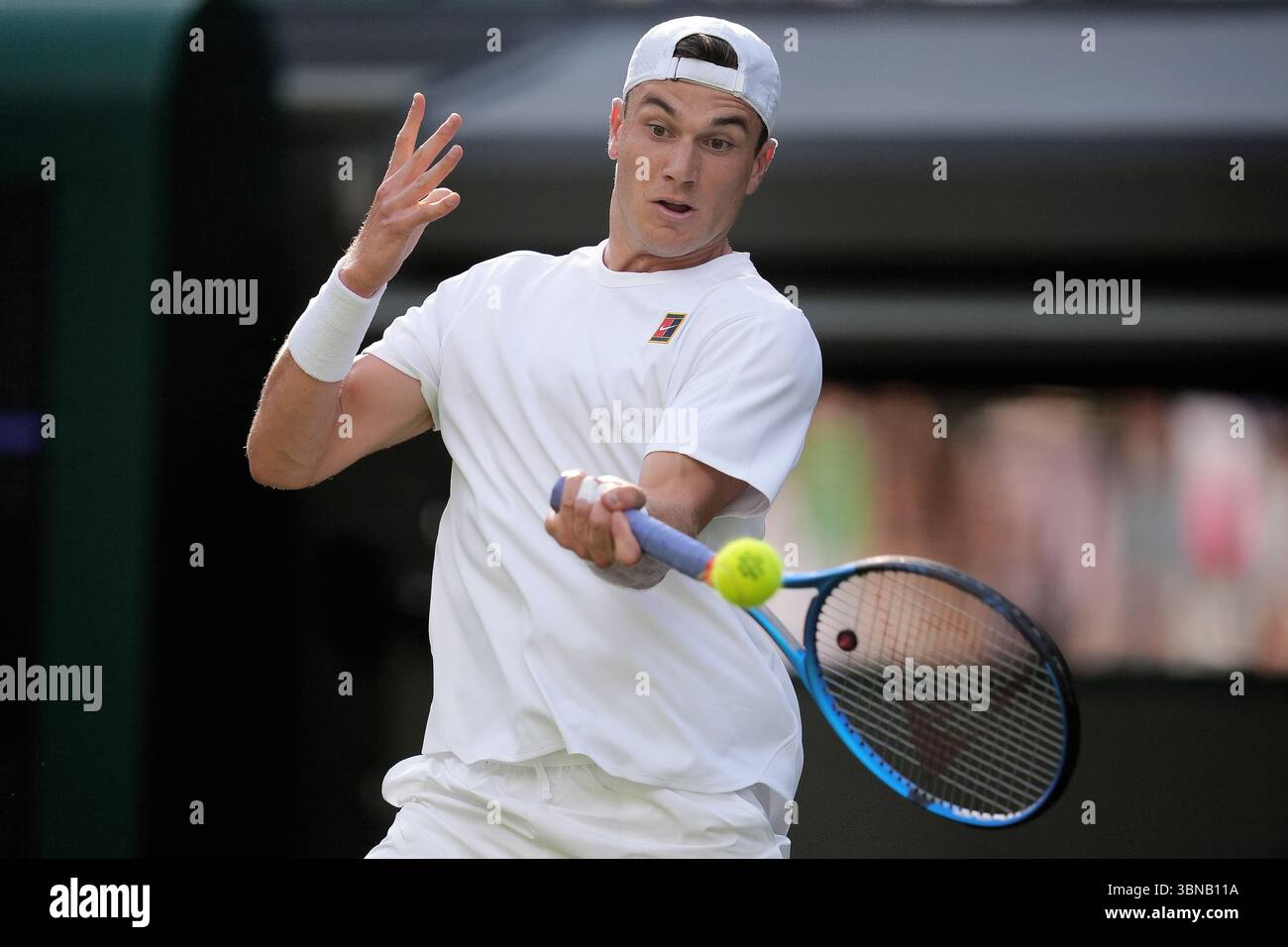 Jack Draper during his match against Sebastian Baez on day two of the ...