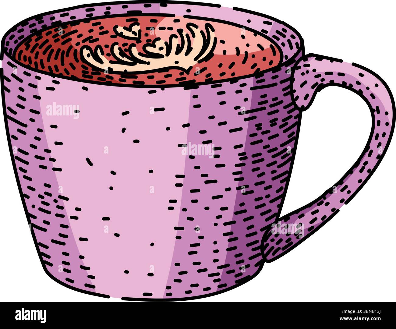 ceramic coffee mug sketch hand drawn vector Stock Vector Image & Art ...