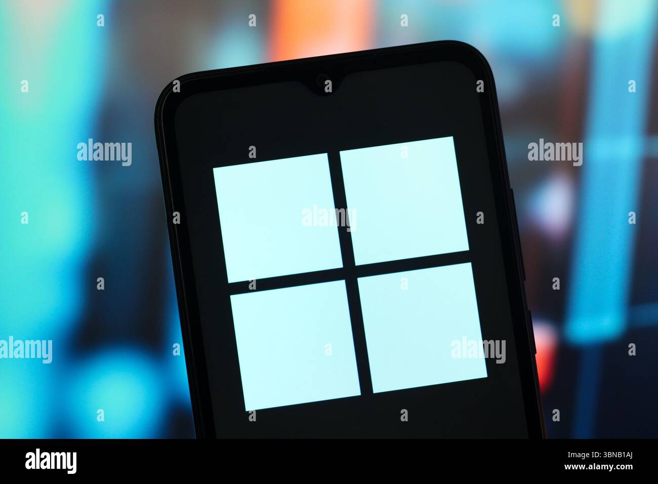 In this photo illustration, the Microsoft Windows logo is seen ...