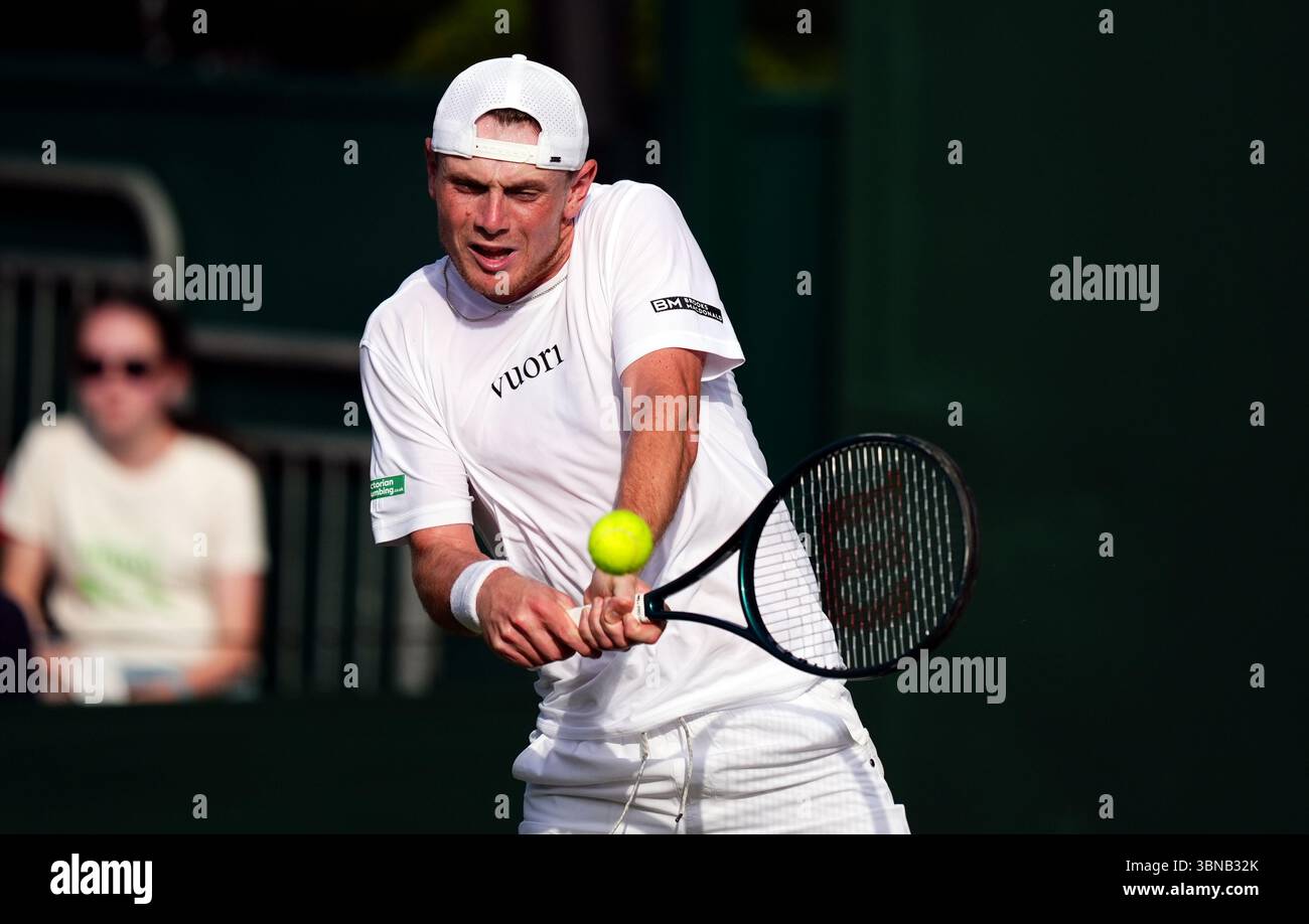 Jack Pinnington Jones during his match against Tomas Martin Etcheverry ...