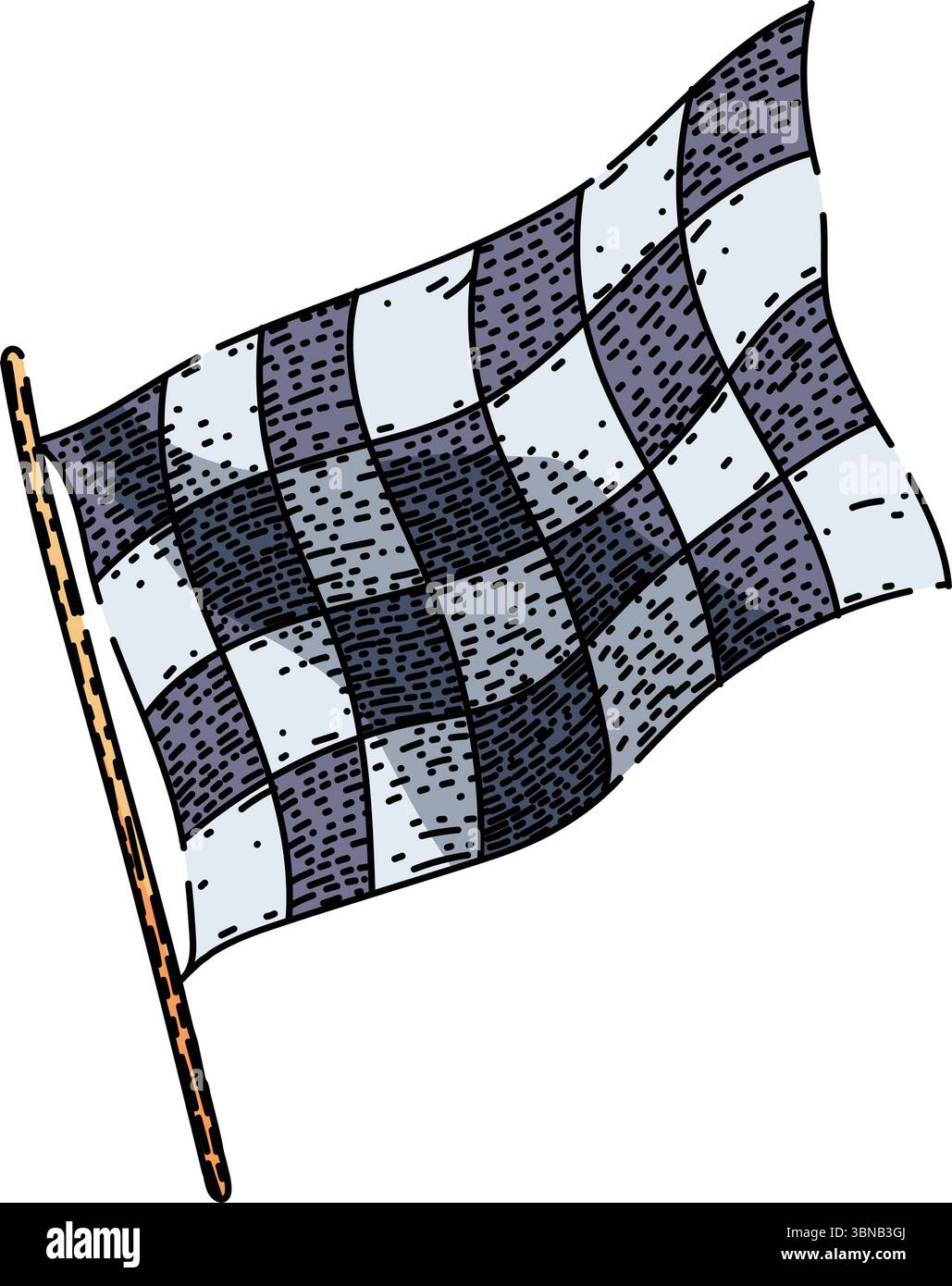 finish flag race sketch hand drawn vector Stock Vector Image & Art - Alamy