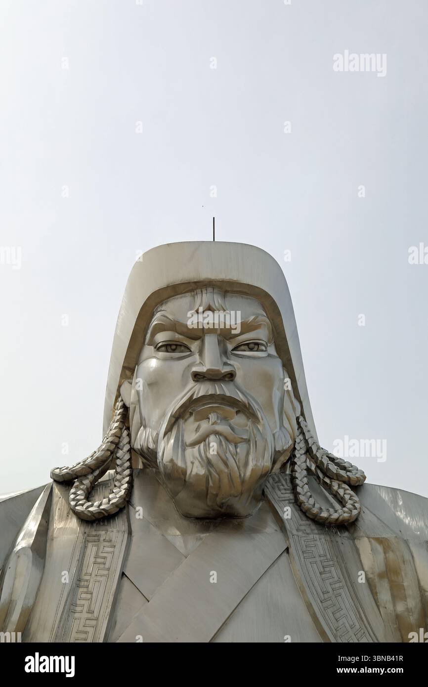 Face of famous Mongol leader Genghis Khan Stock Photo - Alamy