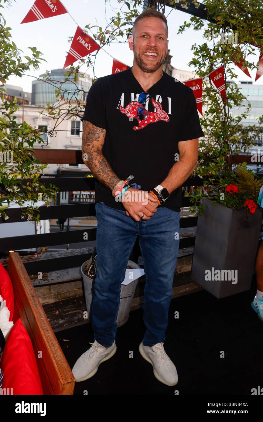 James Haskell attends the Lady Wimbledon's Rooftop Tennis Party at the ...