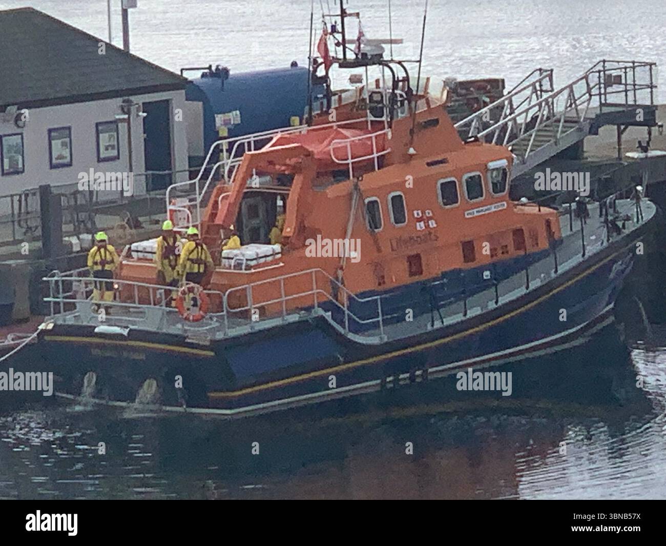 Kirkwall Orkney Scotland harbour pilot boat life boat boats ships ...