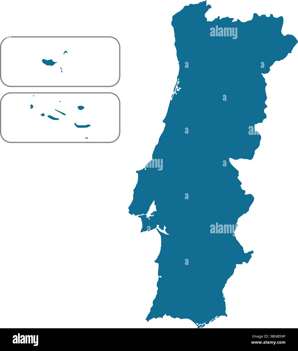 Map of Portugal, sign silhouette. World Map Globe. Vector Illustration ...