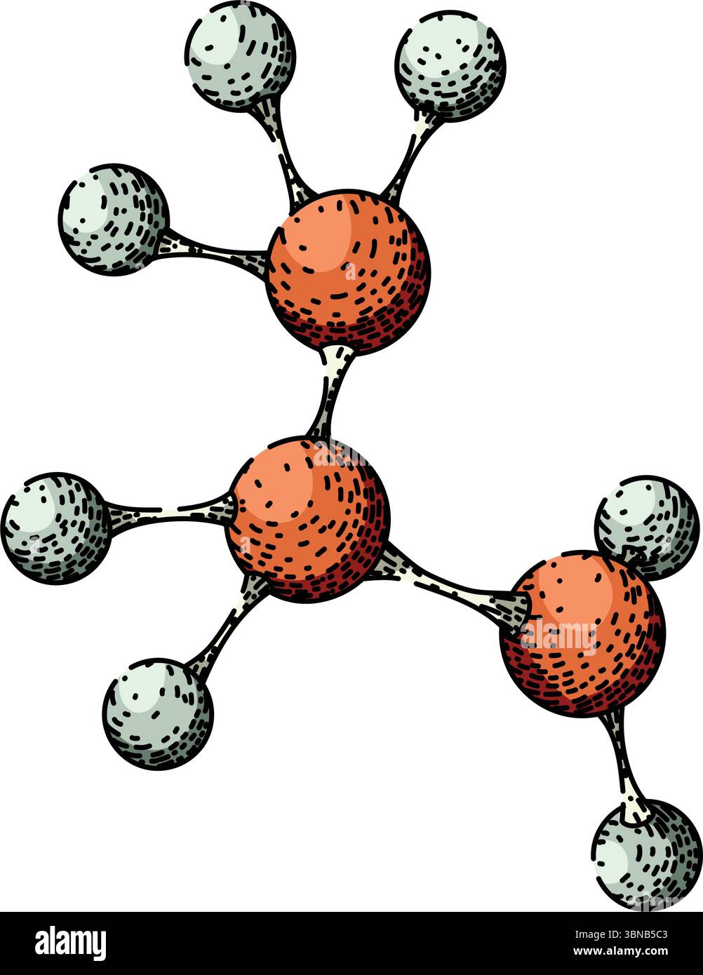 bonding molecule atom sketch hand drawn vector Stock Vector Image & Art ...