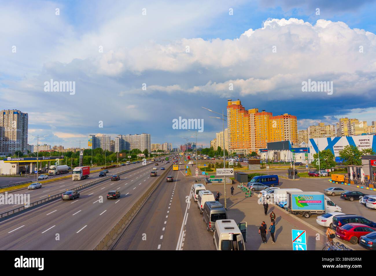 Kyiv, Ukraine - May 19, 2025: Overview of intercity buses at Poznyaky ...