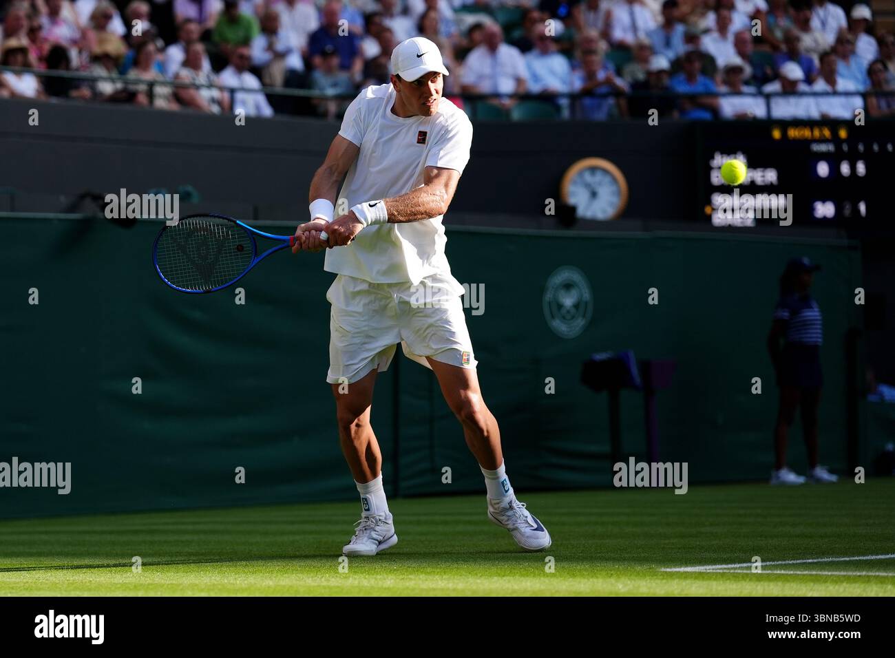 Jack Draper during his match against Sebastian Baez on day two of the ...