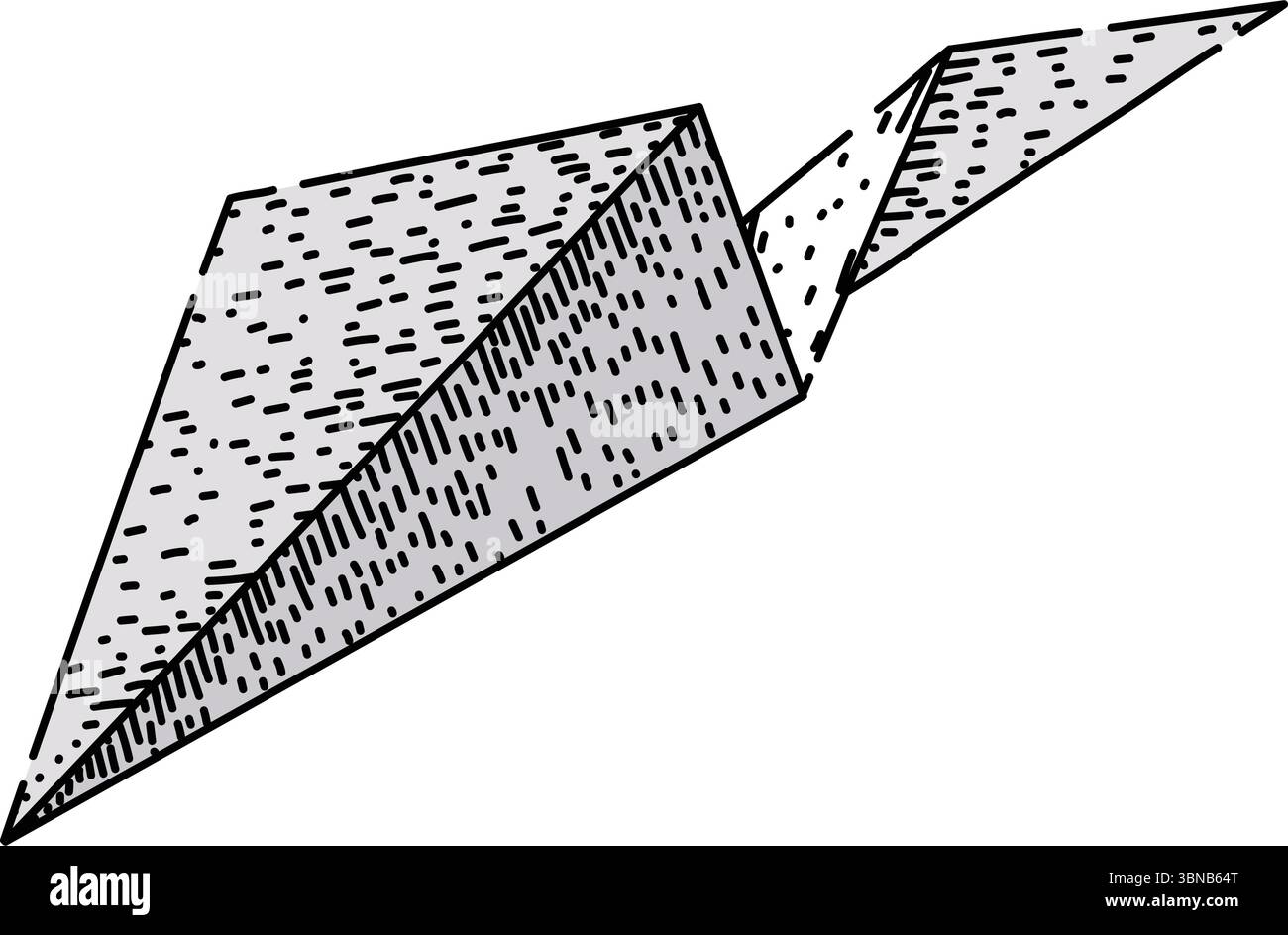 wings paper plane sketch hand drawn vector Stock Vector Image & Art - Alamy