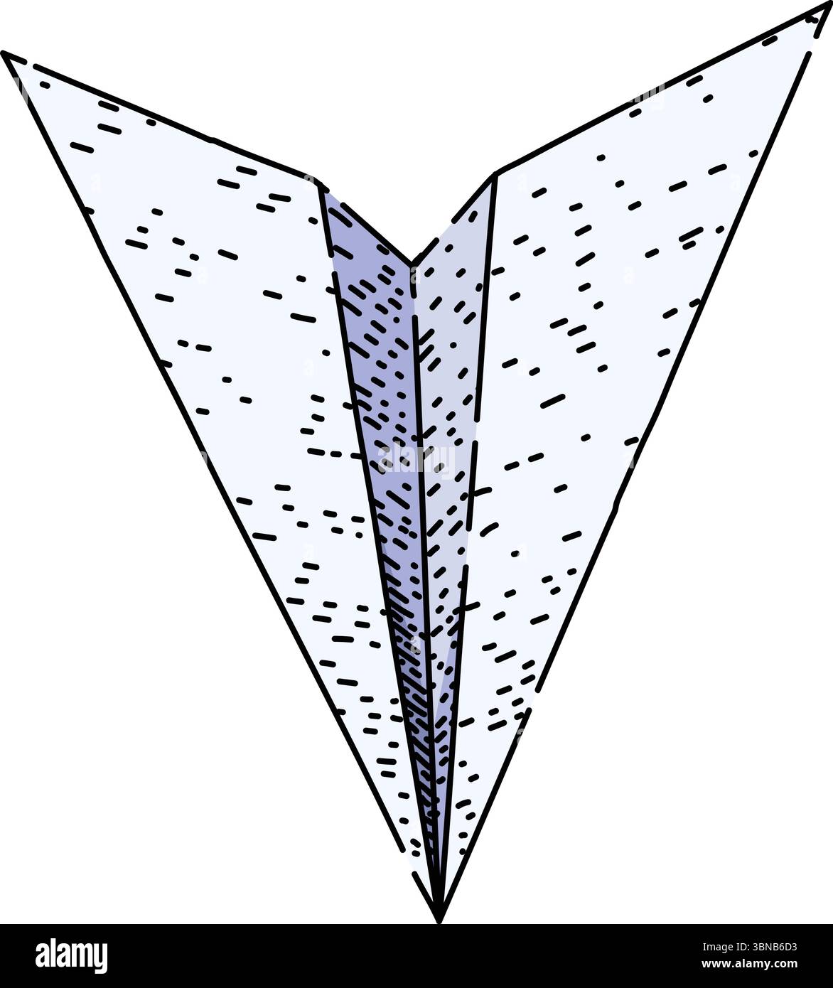 fold paper plane sketch hand drawn vector Stock Vector Image & Art - Alamy