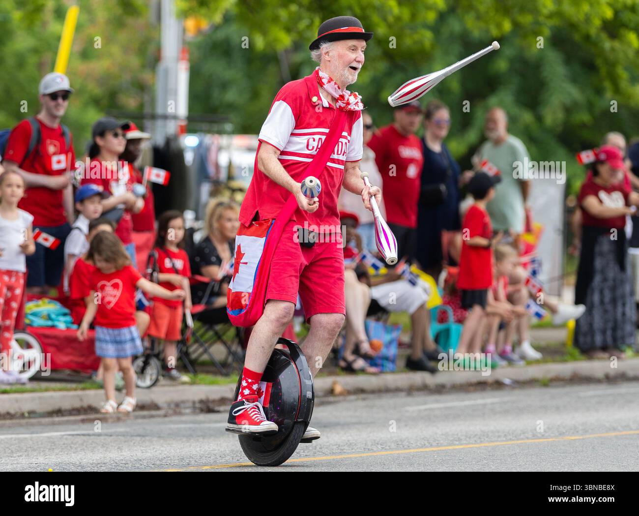 Toronto, Canada. 1st July, 2025. An acrobat performs during the 2025 ...