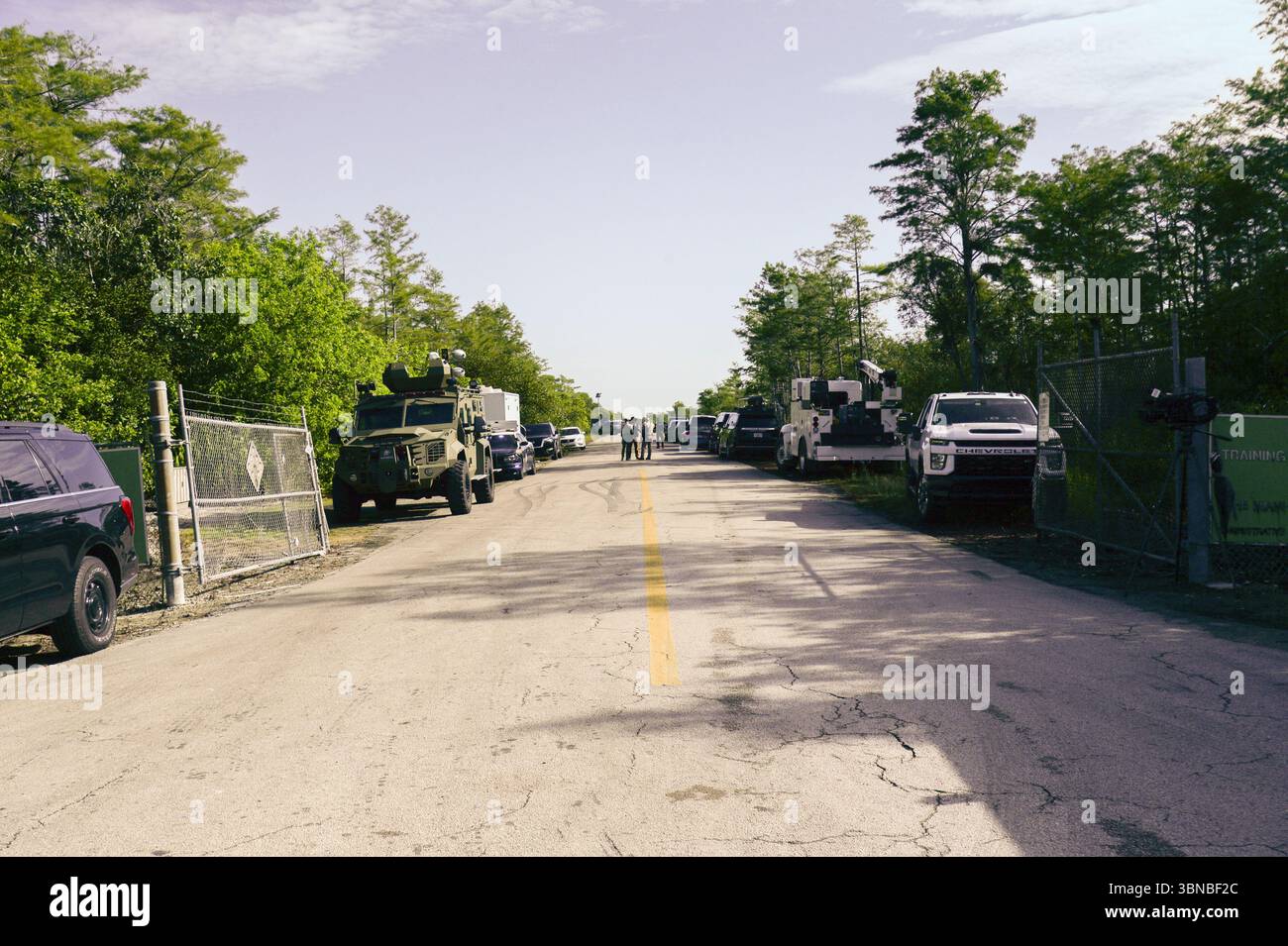 Ochopee, USA. 01st July, 2025. Law enforcement and military personnel ...