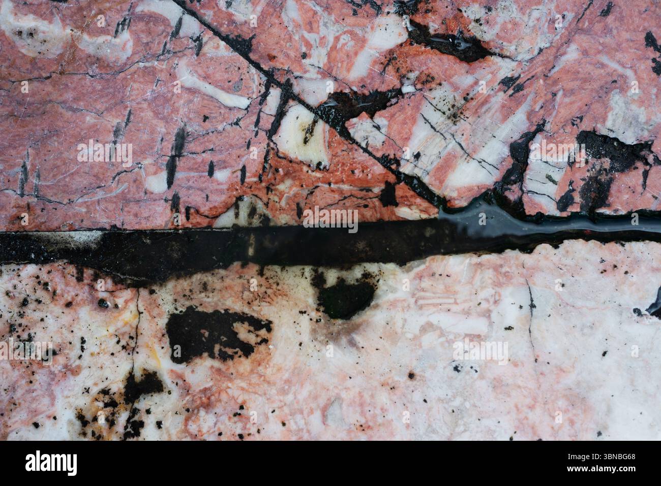Pink marble floor. Granite. Wet rain texture. Background for projects ...