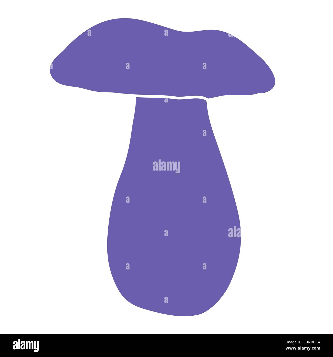Mushroom very peri silhouette. Hand drawn sketch. Doodle mushrooms ...