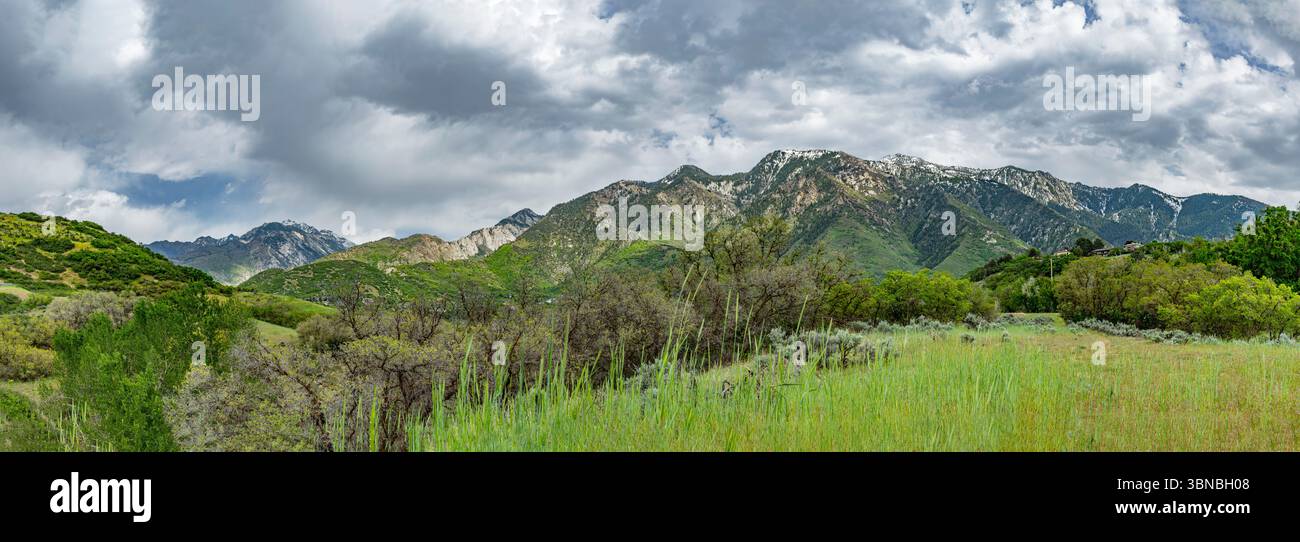 Sullivan peak from Dimple dell park, Salt Lake City Utah USA Stock ...