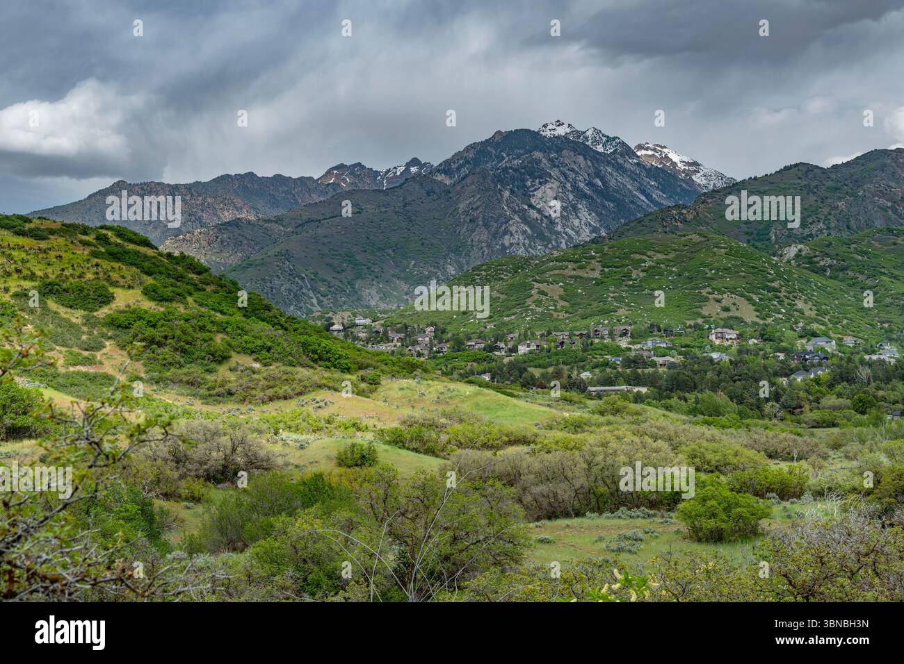 Sullivan peak from Dimple dell park, Salt Lake City Utah USA Stock ...
