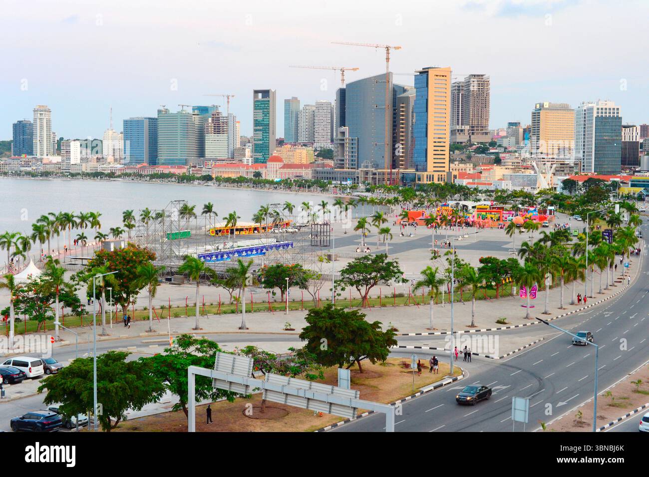 LUANDA, ANGOLA - FEB 02, 2025: Luanda Marginal at sunset. Luanda ...