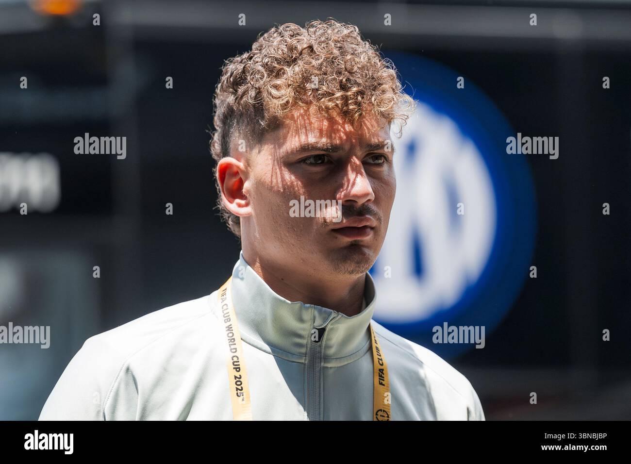 Sebastiano Esposito of FC Internazionale arrives prior to the FIFA Club ...