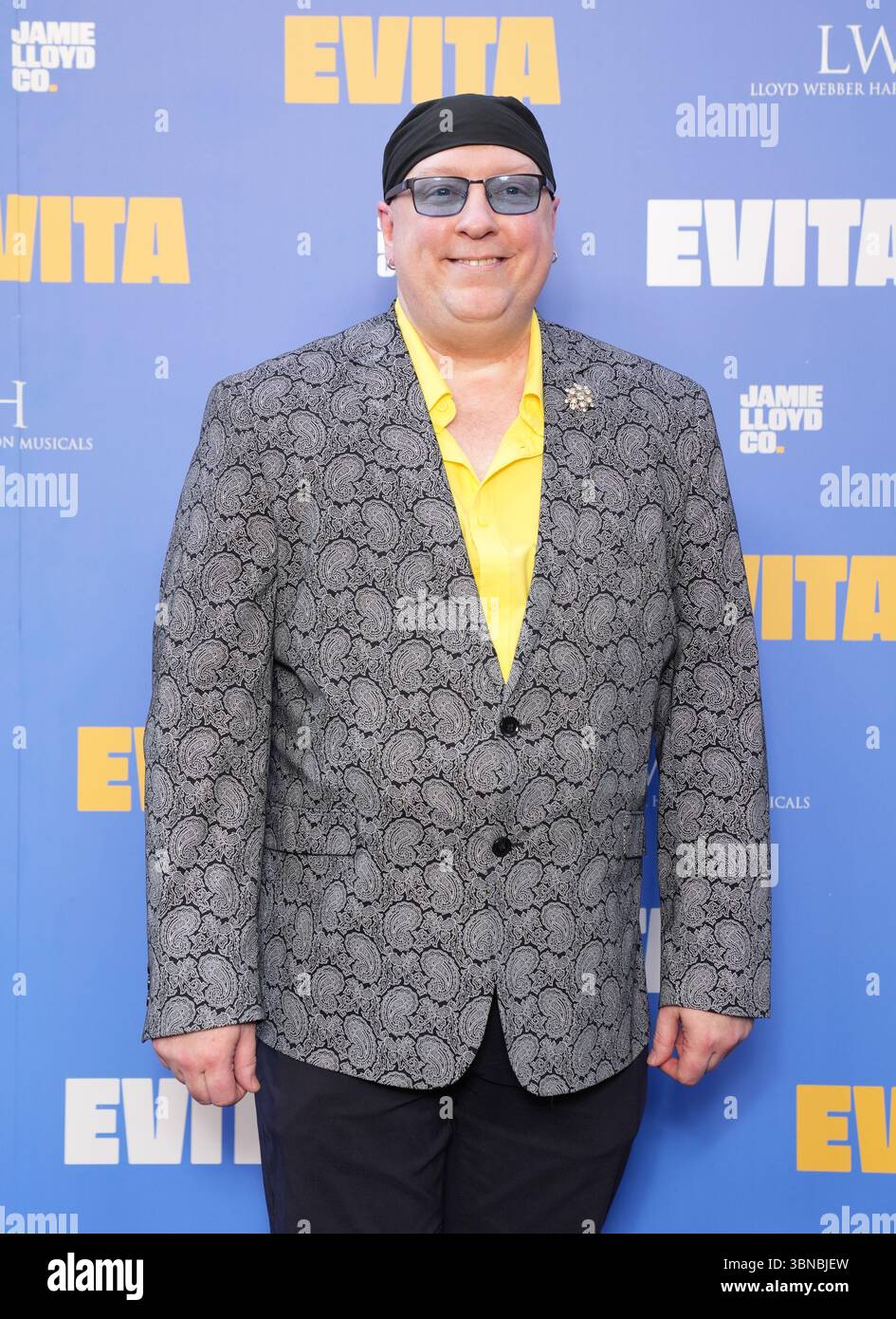 Larry Lelli attends the opening night of Evita, at the London Palladium ...
