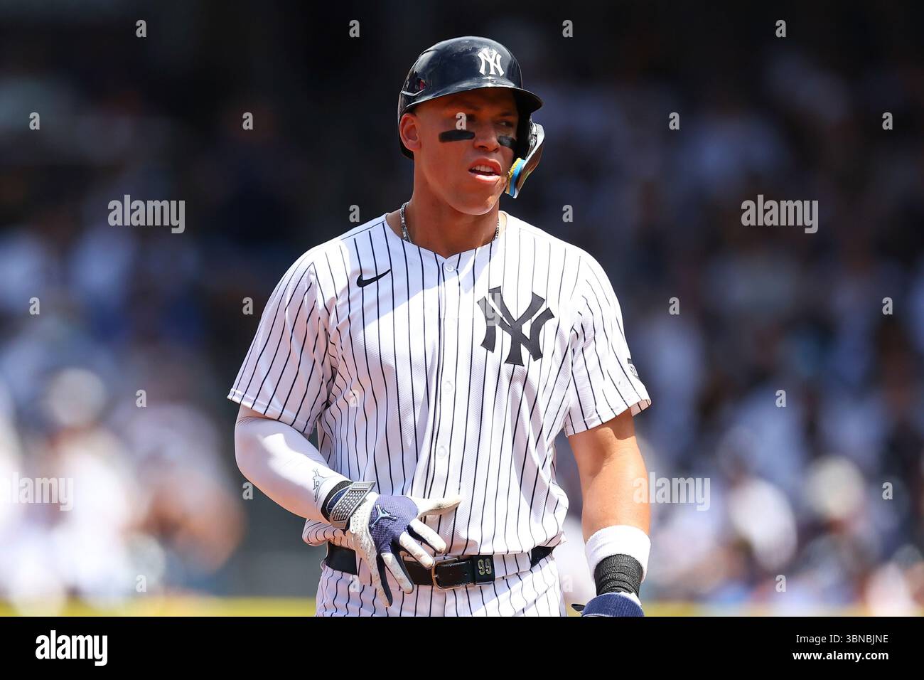 BRONX, NY - JUNE 29: Aaron Judge #99 of the New York Yankees during the ...