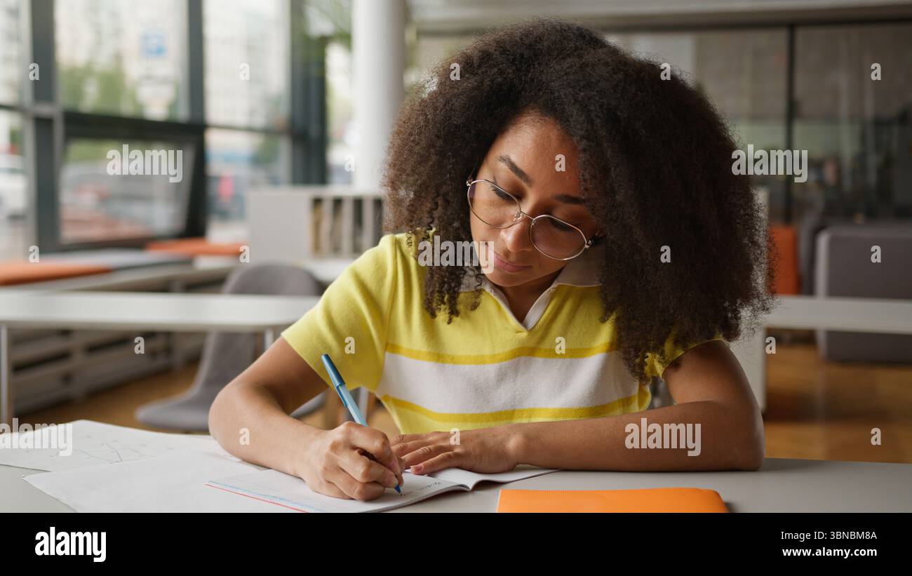 African American student girl female woman studying education learning ...
