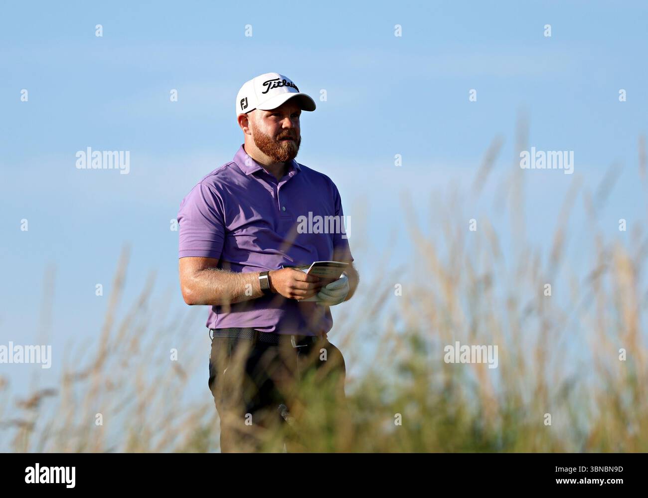 Nathan Kimsey before teeing off on the 18th hole during The 153rd Open ...