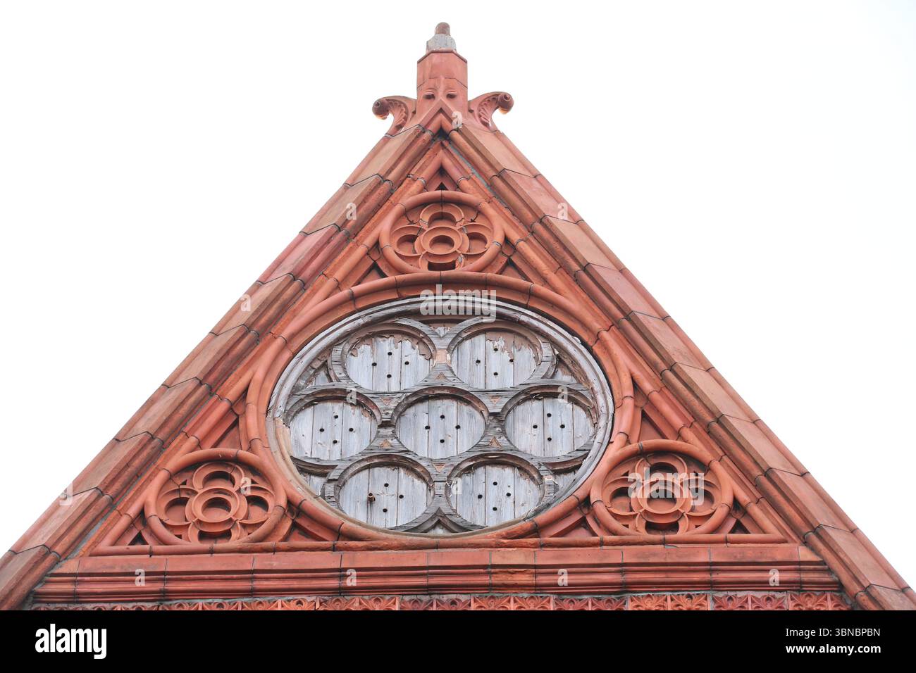 Dublin, Ireland - 8th April 2025 - Red brick design on the facade of ...
