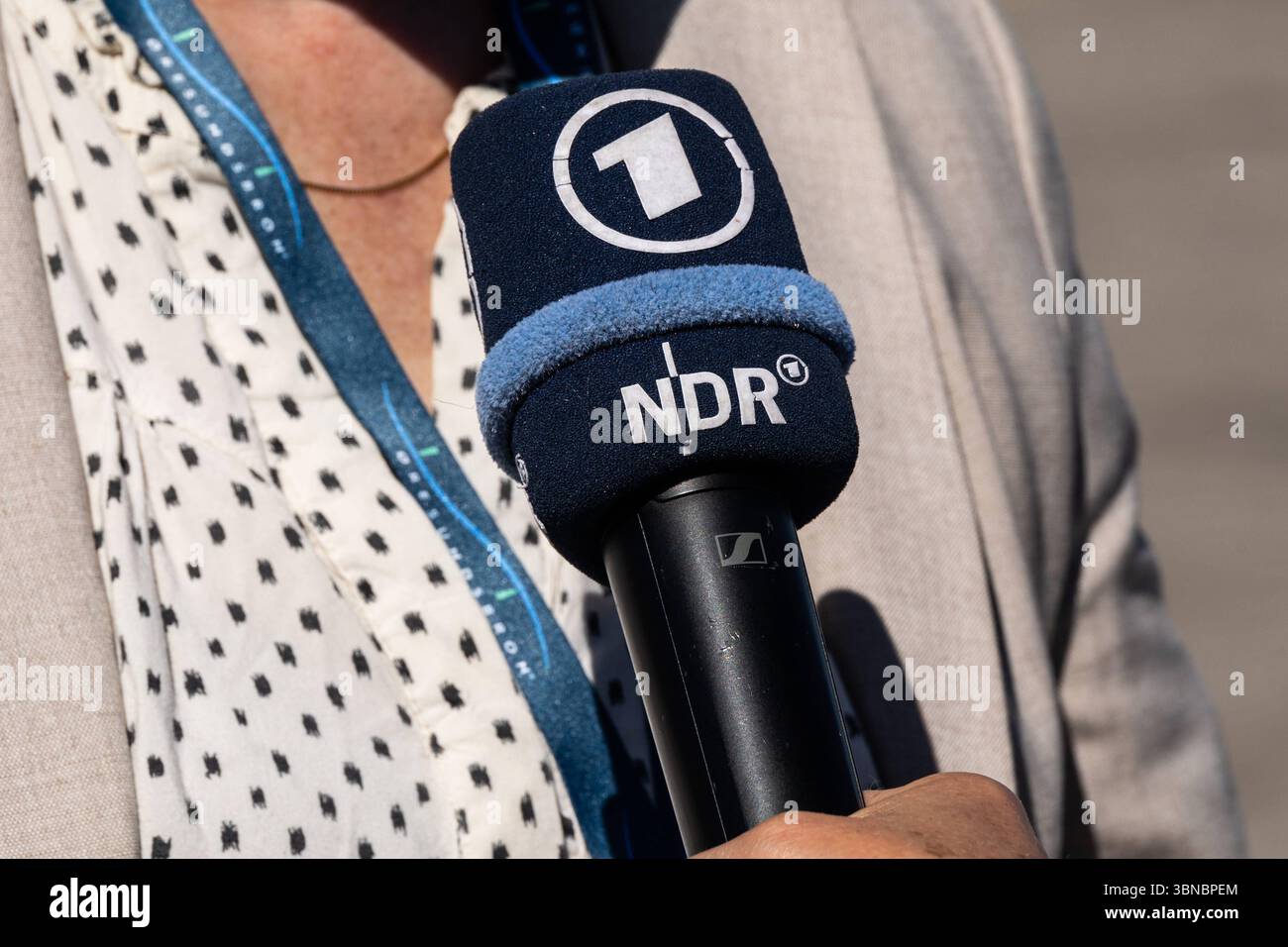 The microphone of Norddeutscher Rundfunk NDR seen during the ...