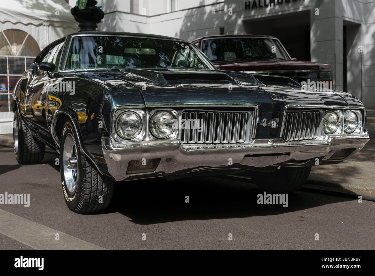 BERLIN - MAY 10; 2025: Vintage American muscle car Oldsmobile Cutlass ...