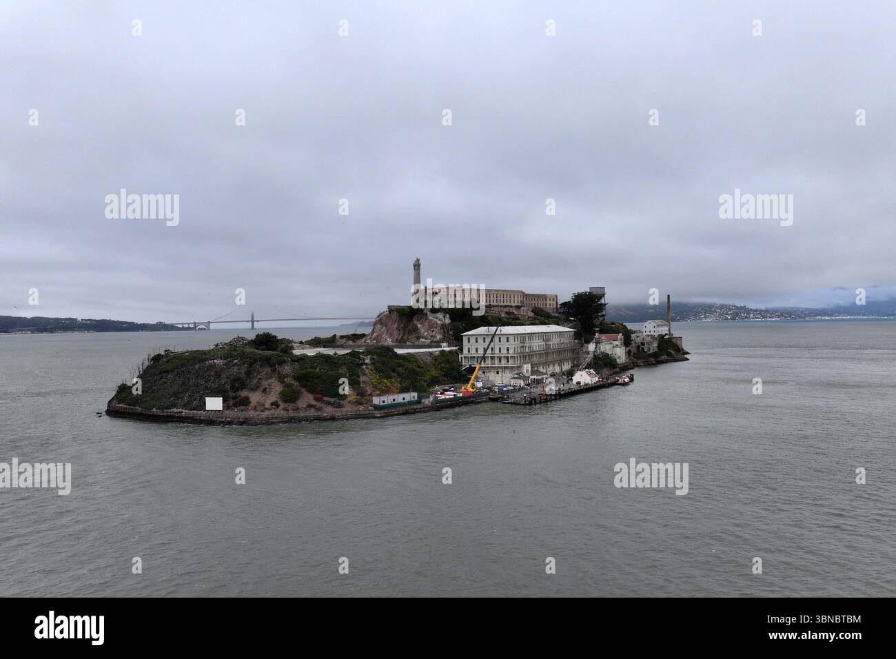 An aerial view of Alcatraz Island prison, Tuesday, June 24, 2025, in ...