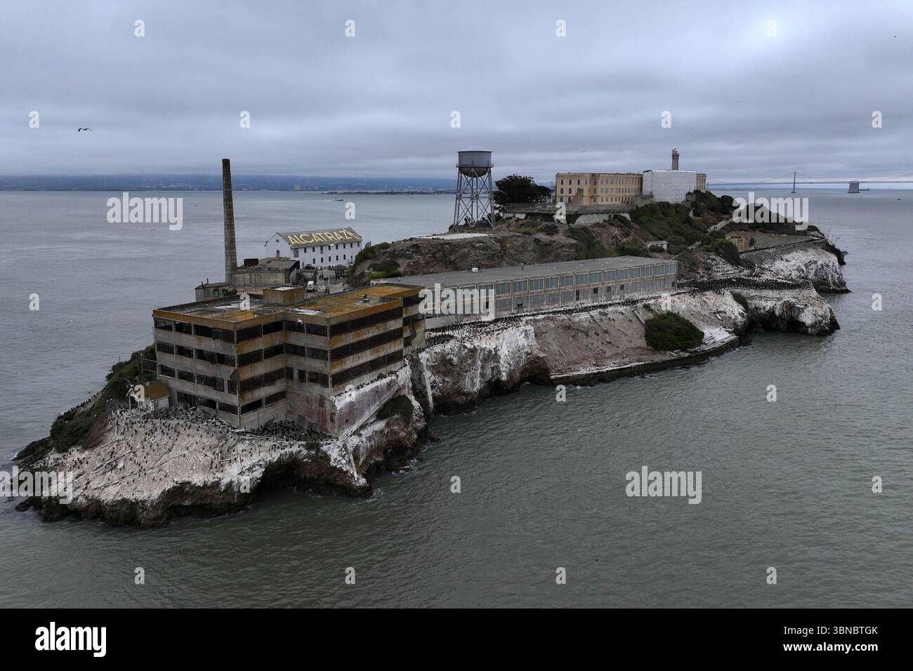 An aerial view of Alcatraz Island prison, Tuesday, June 24, 2025, in ...