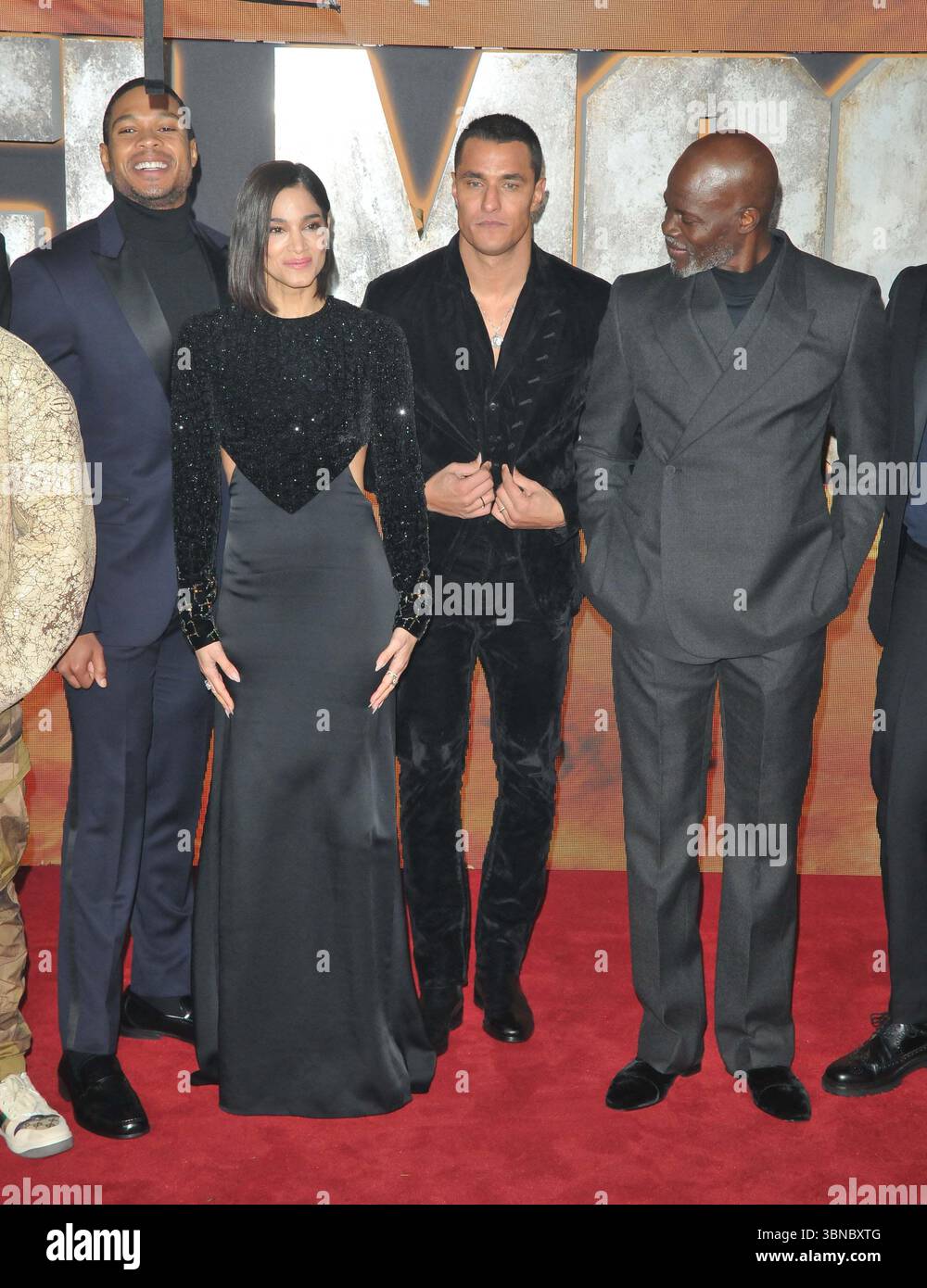 Ray Fiher, Sofia Boutella, Staz Nair and Djimon Hunsou at the "Rebel ...