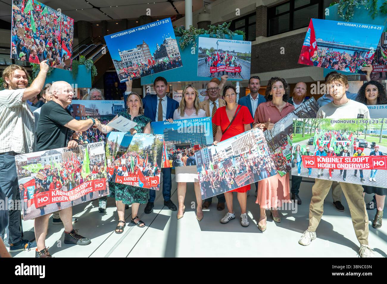 DEN HAAG, NETHERLANDS - JULY 1: Presentation of a petition to members ...
