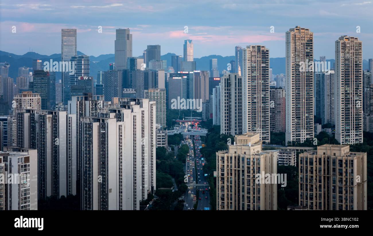 CHONGQING, CHINA - JULY 1, 2025 - High-rise buildings in the central ...