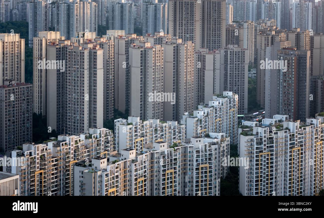 CHONGQING, CHINA - JULY 1, 2025 - High-rise buildings in the central ...