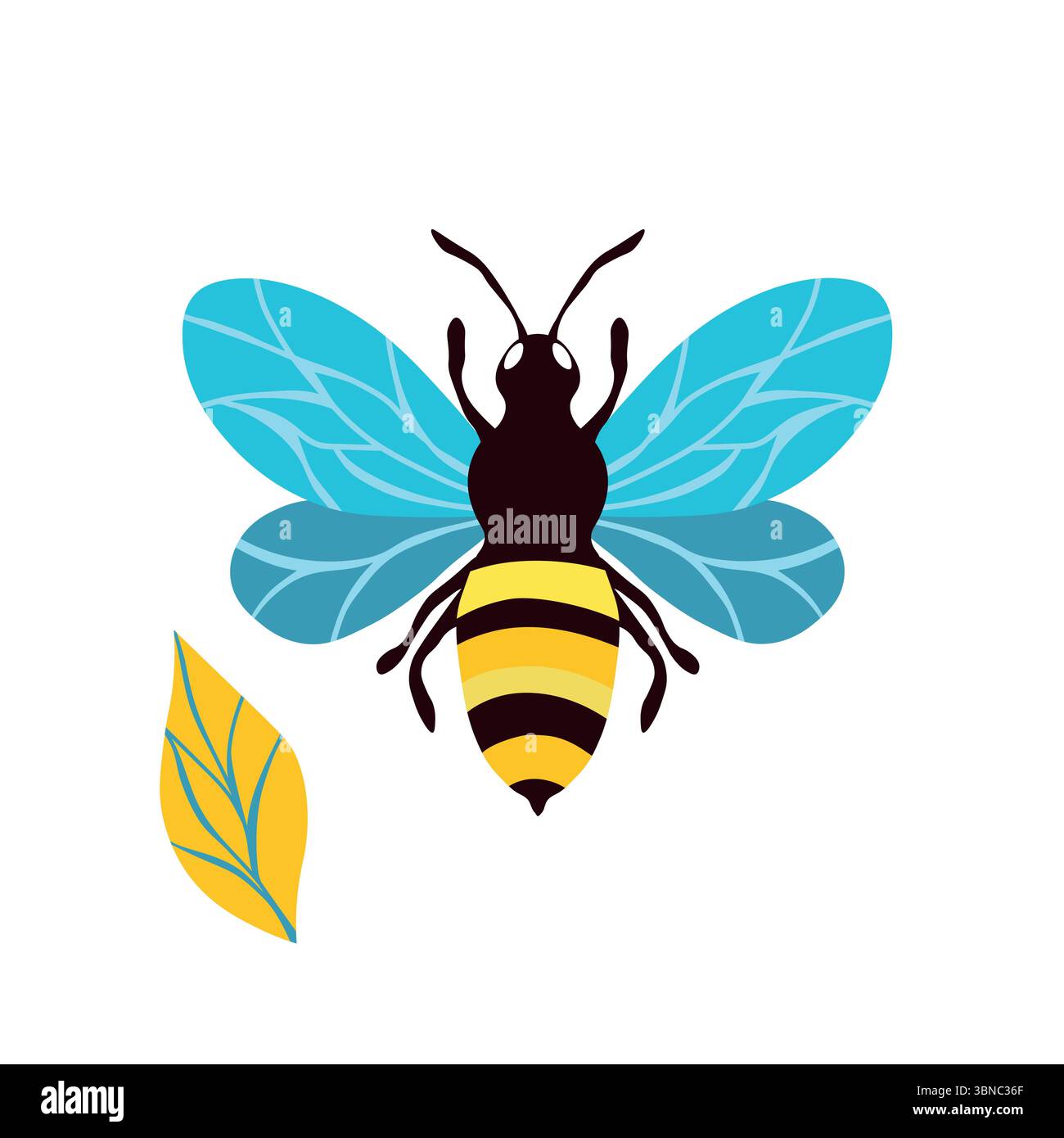 Cartoon bee mascot. Little bee flying. Wasp collection. Vector ...