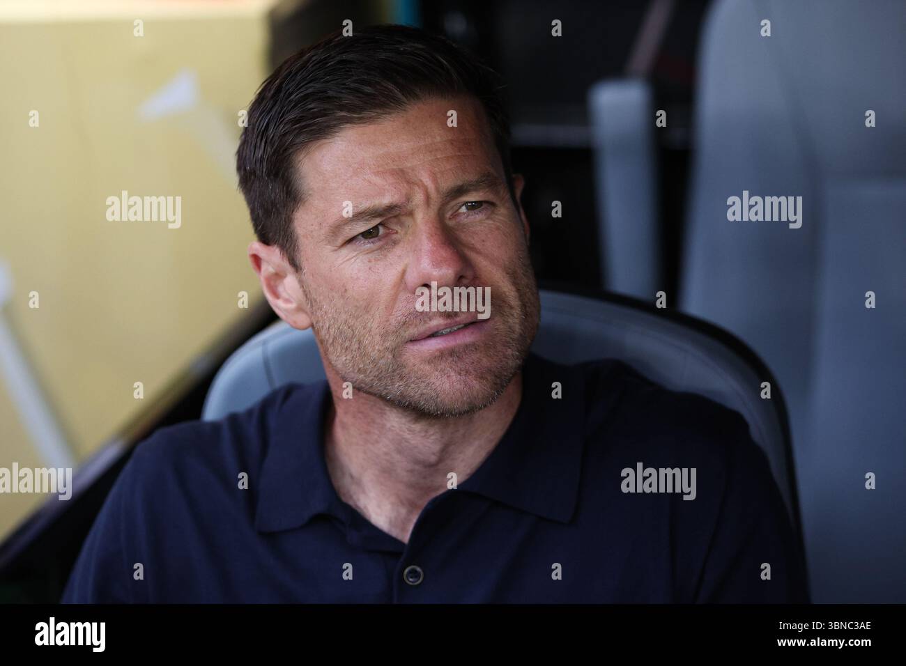 MIAMI, USA - 1st Jul 2025: Real Madrid Head Coach Xabi Alonso looks on ...