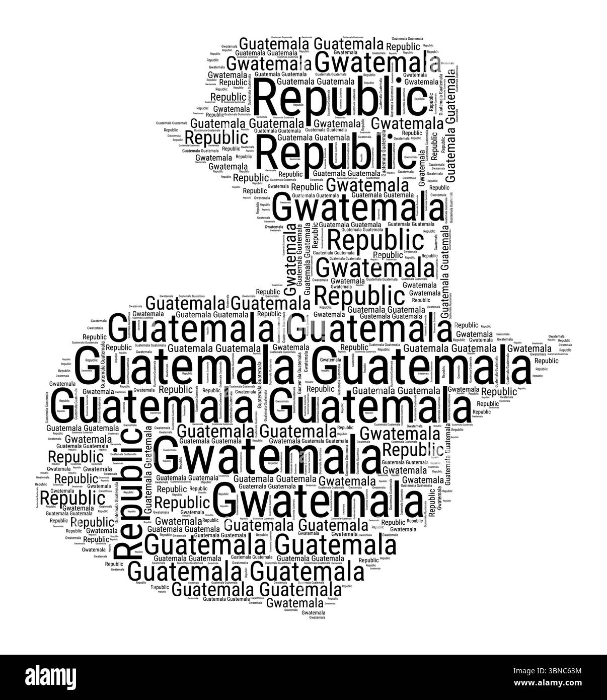 Guatemala map map in Black and White Stock Photos & Images - Alamy